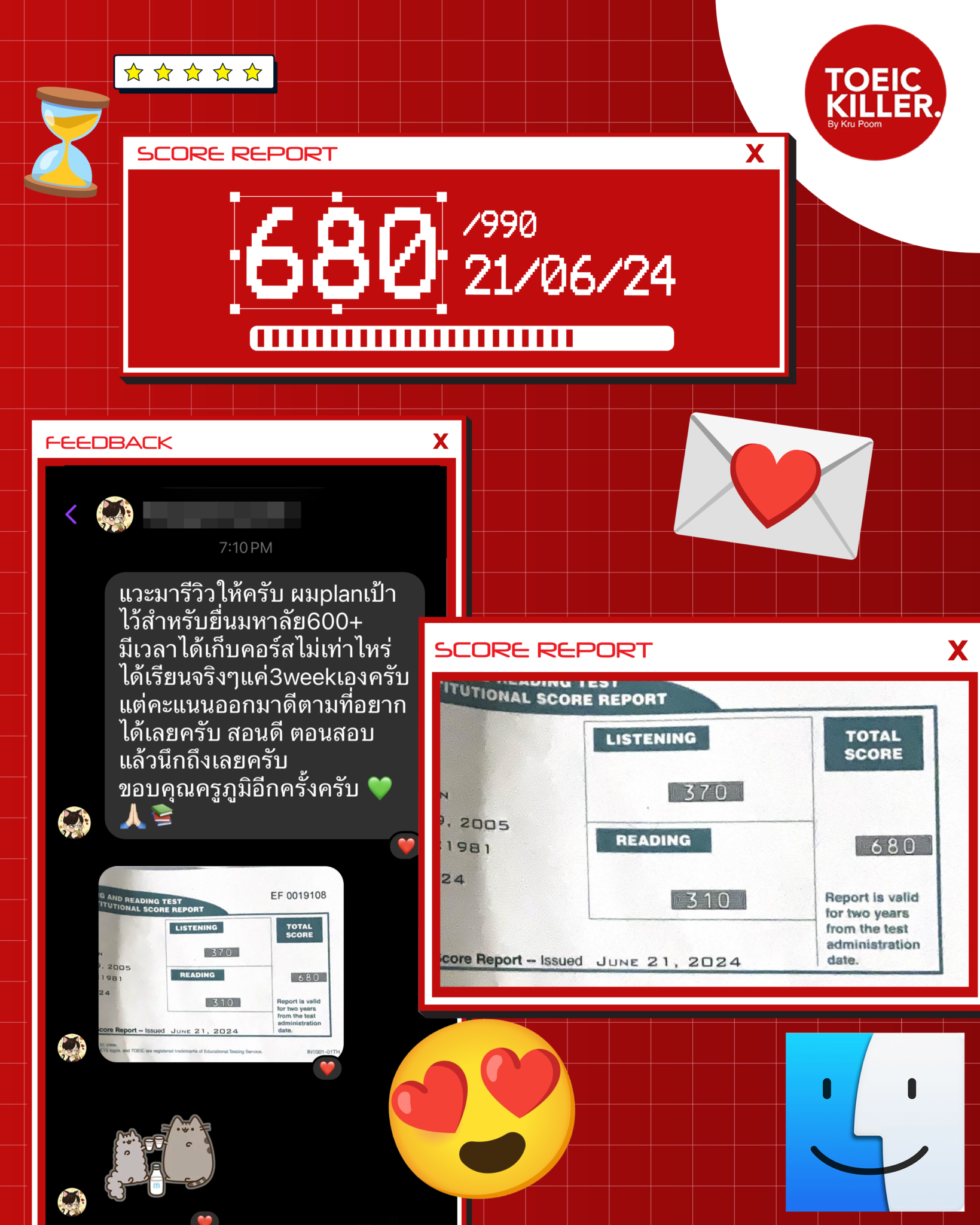 Feedback 20 June TOEIC Emoji - Toeickiller by Kru Poom